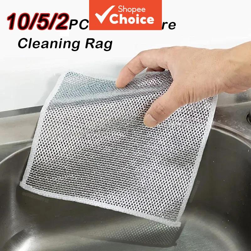 Kitchen Cleaning Cloth Reusable Steel Wire Cleaning Rag Non Stick Oil ...