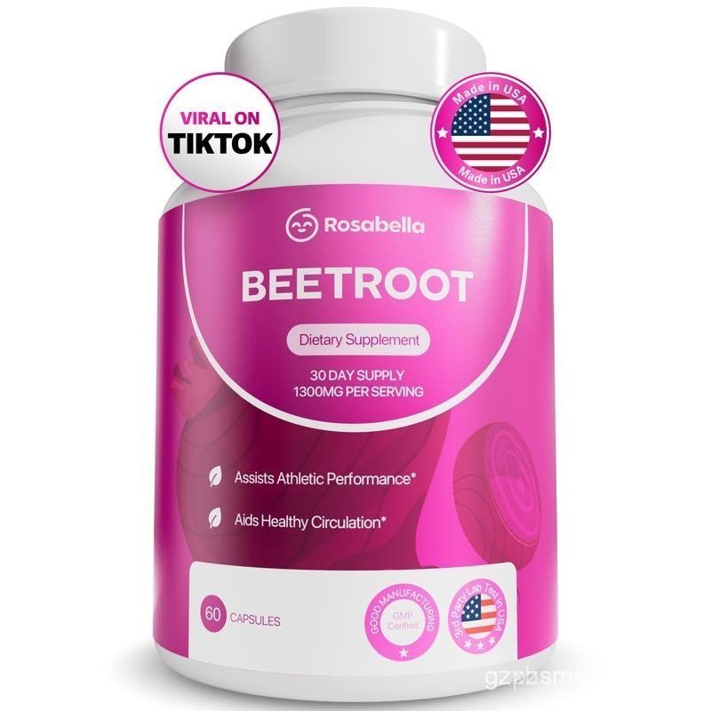 Rosabella Organic Beetroot Capsules (1300mg) for Blood Flow & Heart ...