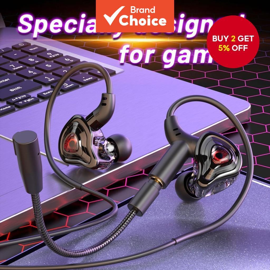 SPRISE G59 Earphones In-Ear Gaming Earbuds 3.5mm Type-C Mic USB-C Noise ...