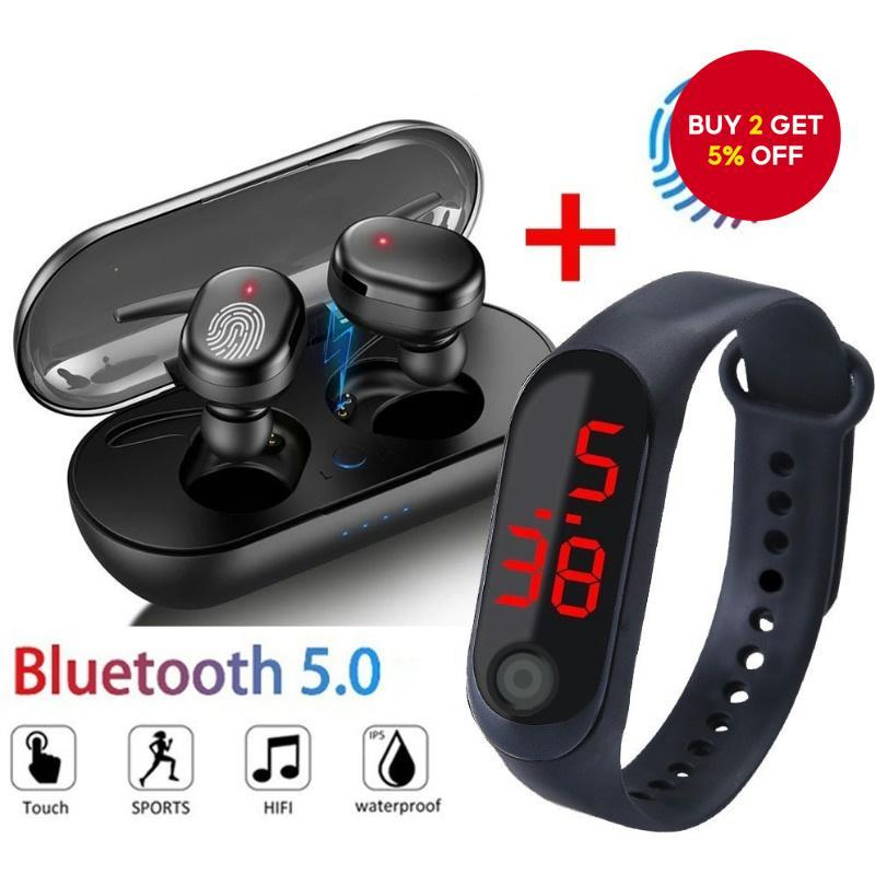 Y30 Black Color Earbuds TWS High Quality Outdoor Sound HIFI Headset ...