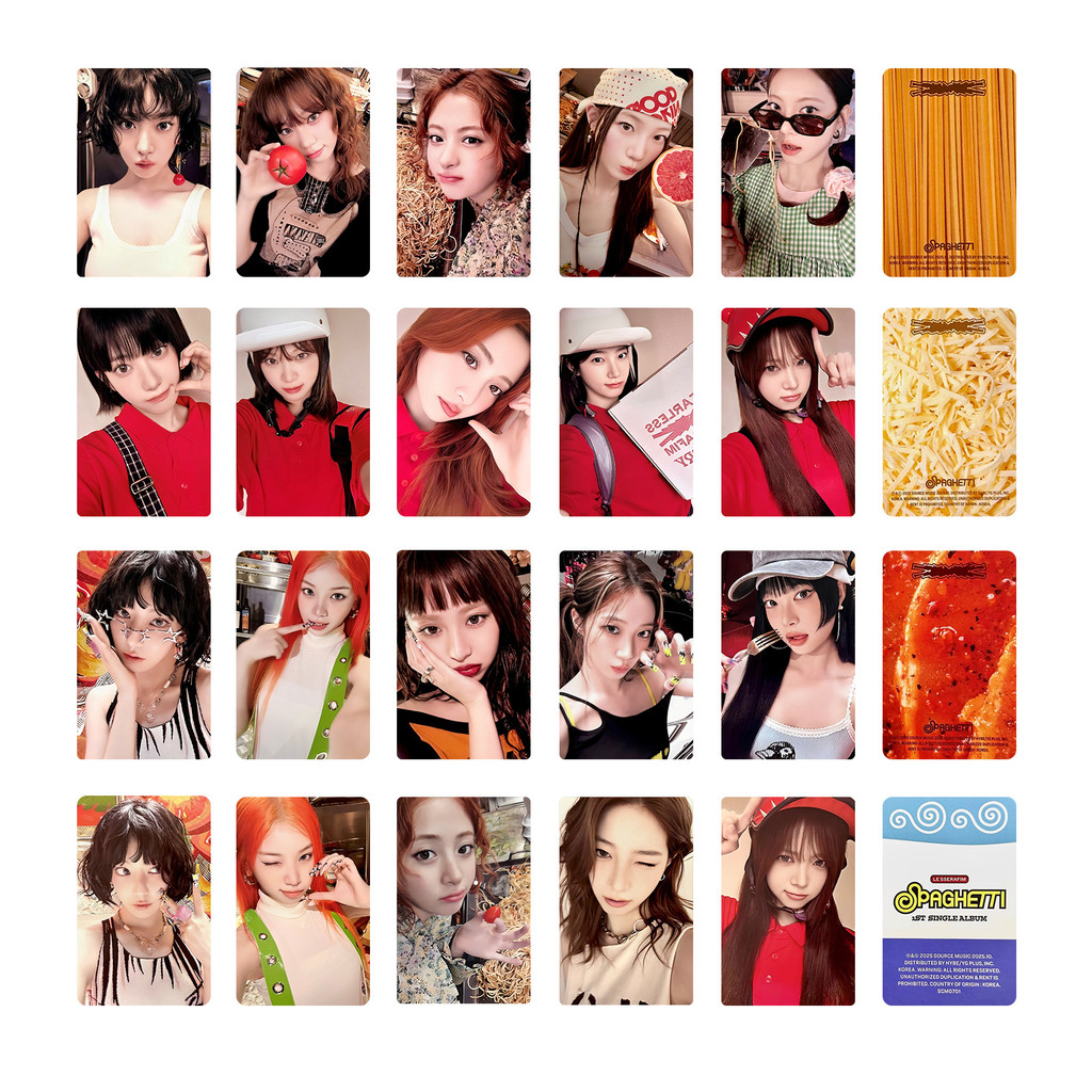 5-7pcs SPAGHETTI Photocards Different WEVERSE STANDARD 2025 EASY CRAZY HOT Album Lomo Cards ...