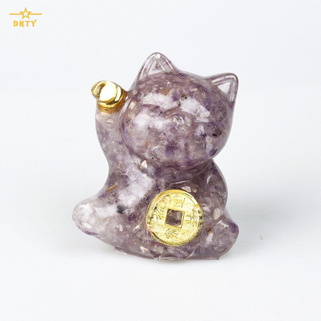 Lucky Cat Figurine Maneki Neko Money Cats Statue Feng Shui Decoration ...