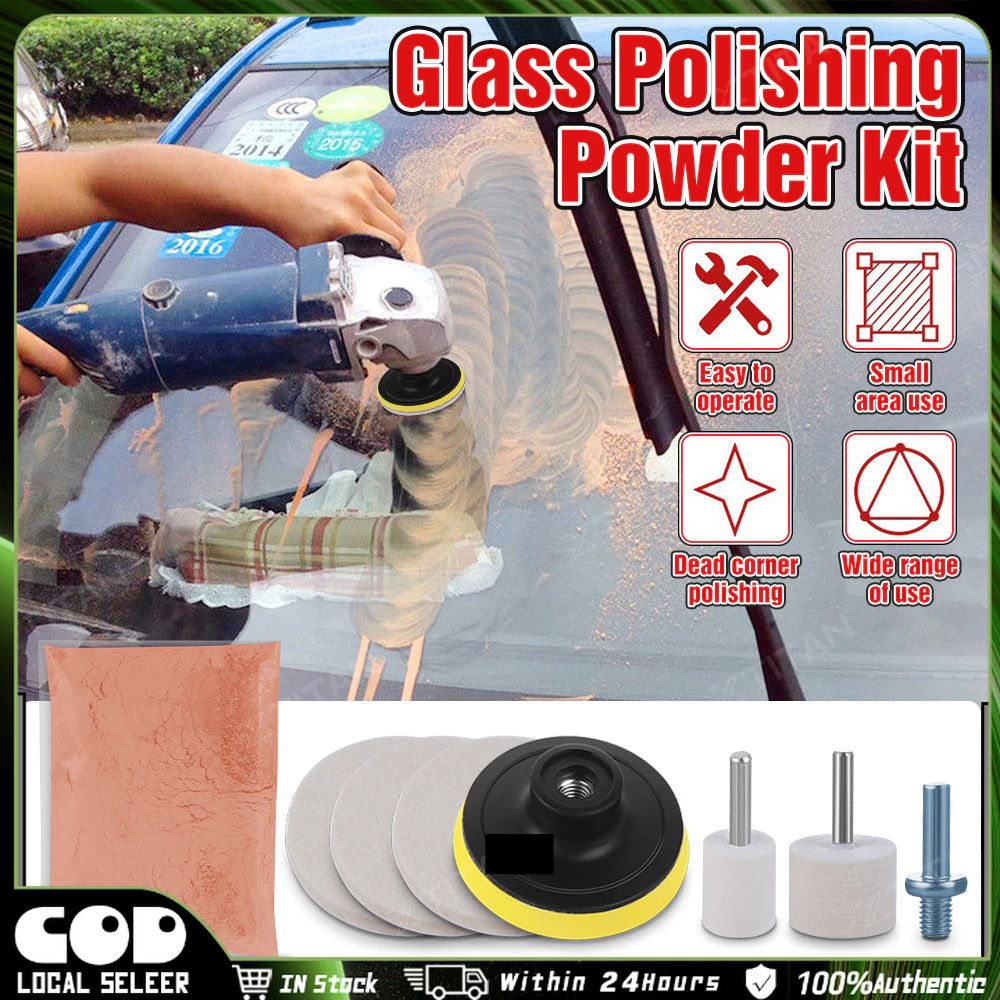 8Pcs Cerium Oxide glass polishing powder repair set watermark remover ...