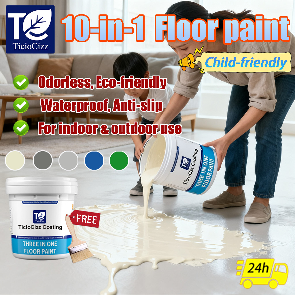 【100 years without shedding】epoxy floor paint cat lantai simen epoxy ...