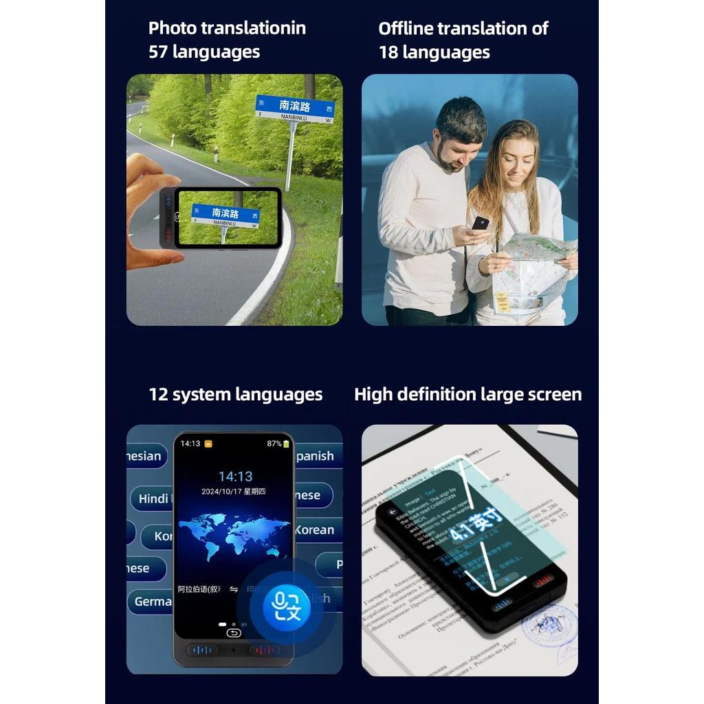 M01 Translator 5.0 Portable Large Screen Device with Accurate Offline ...