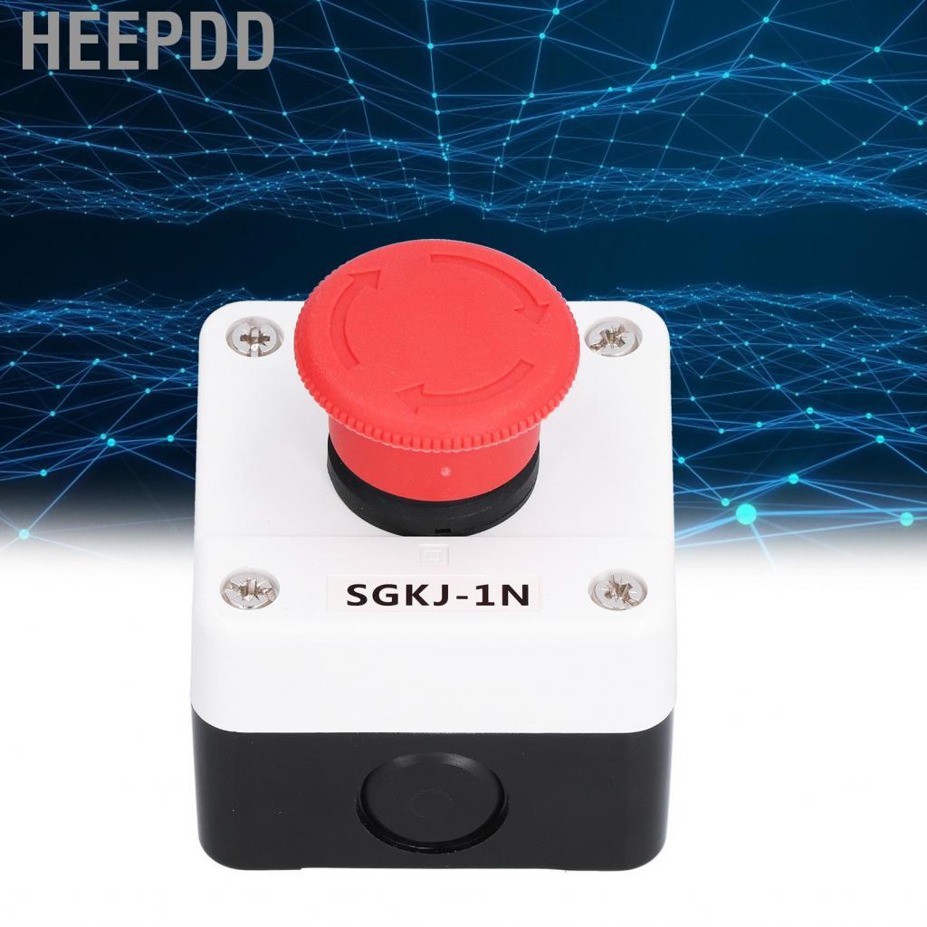 HEEPDD Emergency Stop Push Button Switch Station SGKJ 1N Mushroom with ...