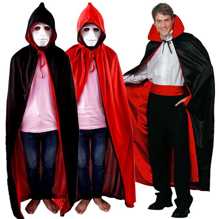 Halloween Costume Children Red Black Cloak Vampire Cloak Cloak Devil ...