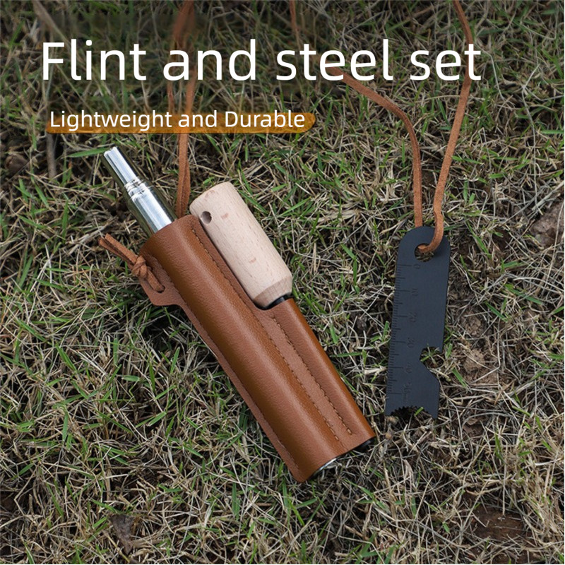 Outdoor Fire Blow Tube + Ferrocerium Rod Set - 5-Section Extendable ...