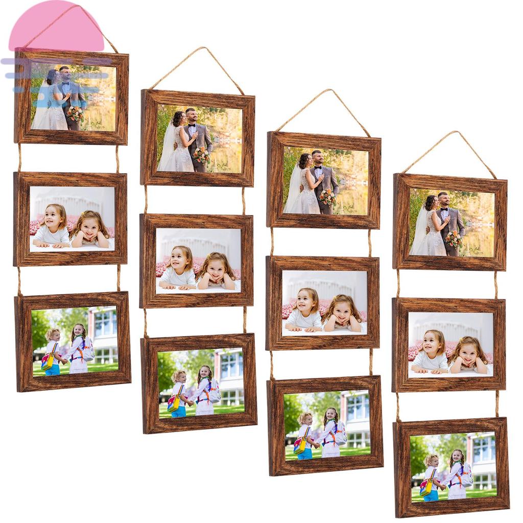 4Pcs Picture Frame Collage Wall Decor Easy Install Photo Wall Hanging ...