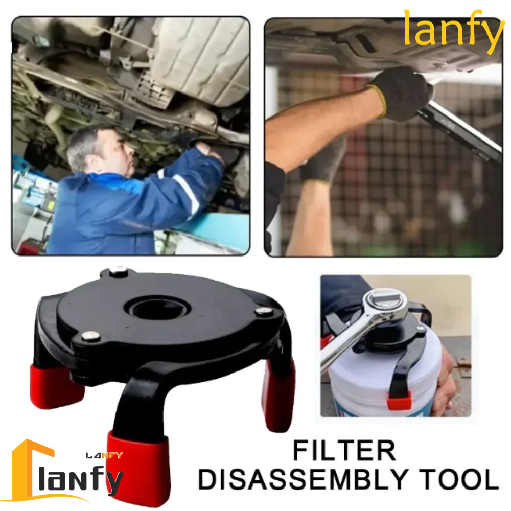 LANFY Oil Filter Removal Tool, High Strength Steel Adjustable Jaw Oil ...