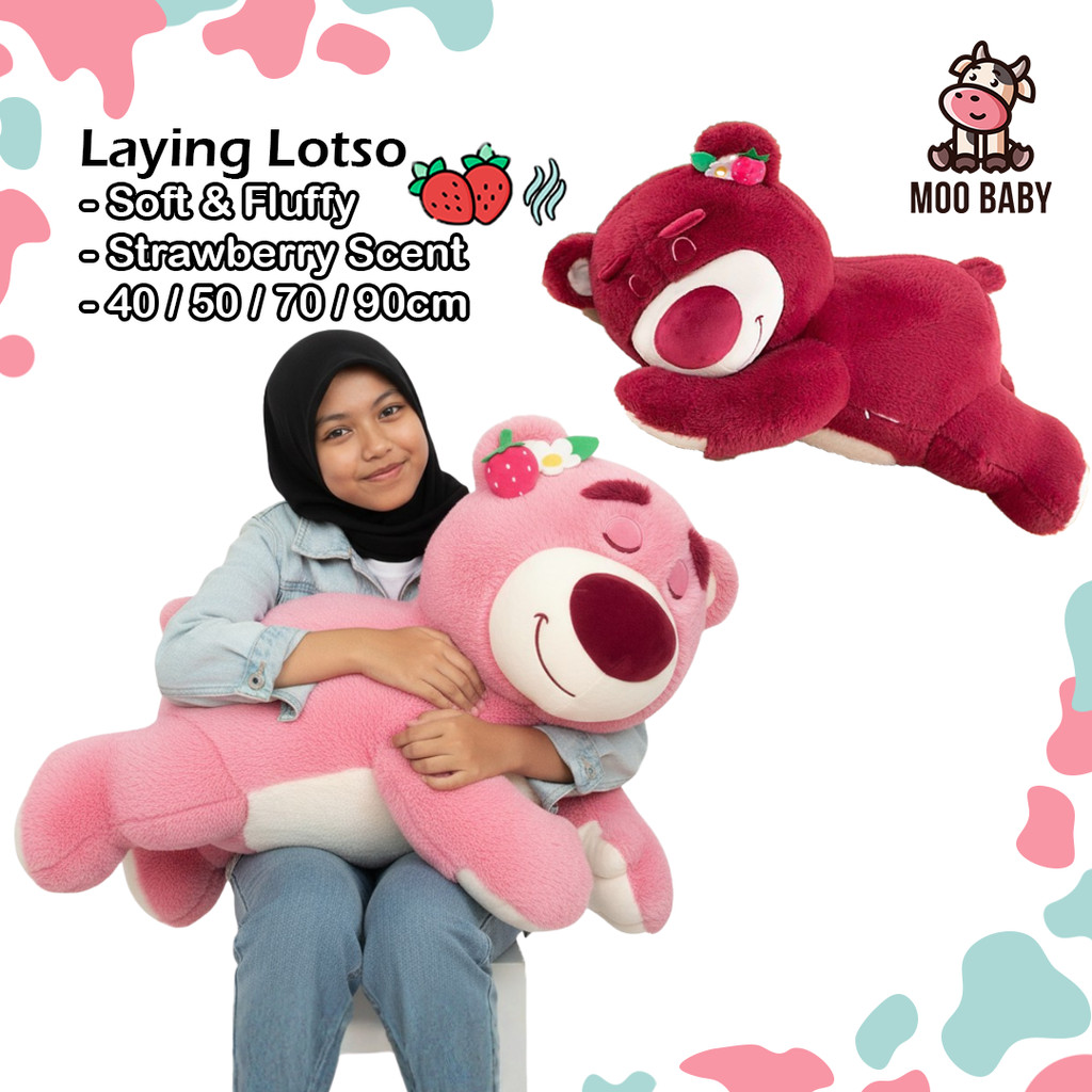 🐮Moo Baby Boneka Patung Comel Murah Lotso Bear Besar Patung Lotso Bear ...