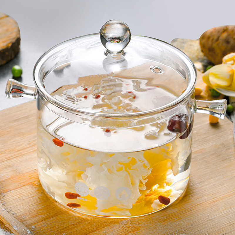 Open Fire Direct Burning Transparent Glass Pot Rice Cooking Stew Pot ...