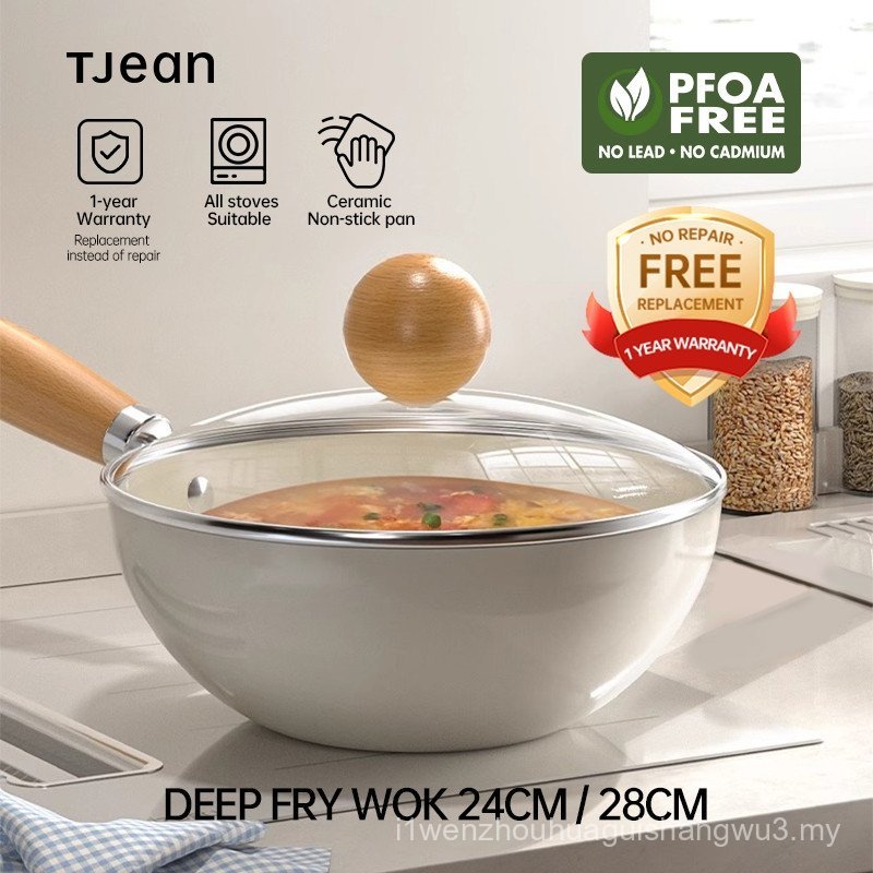 Kuali TJean Nonstick Kuali Seramik Tidak Melekat Alat Memasak Alat ...