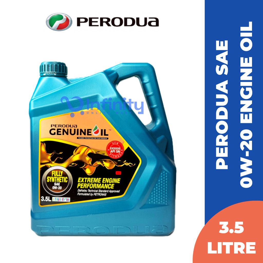 PERODUA Fully Synthetic Engine Oil Sae 0W20 3.5L For Perodua Myvi Lagi ...