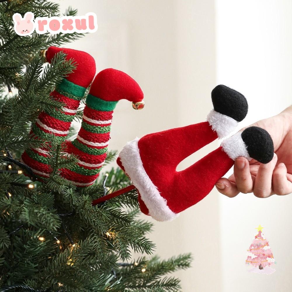 ROXUL Xmas Tree Decorations, Large Santa Claus Legs Christmas Elf ...