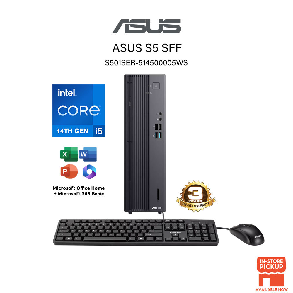 Asus S5 SFF S501SER-514500005WS (Intel Core i5-14500/8GB-32GB RAM/512GB ...
