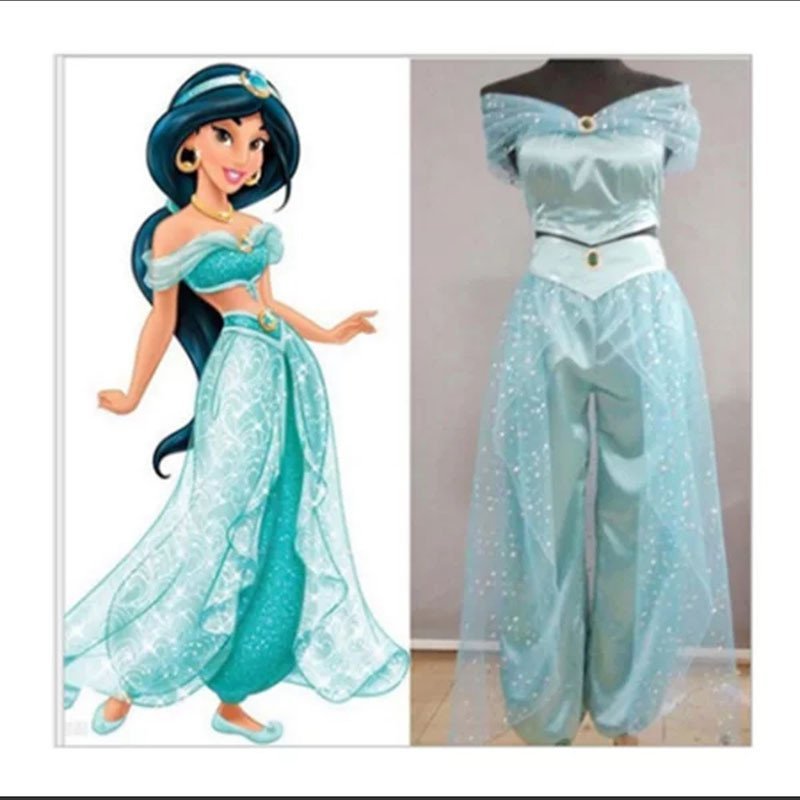 Aladdin Magic Lamp Costume - Adult Princess Jasmine Role Play Fantasy ...