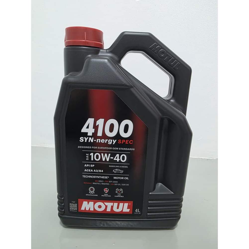 Motul 4100 SYN-NERGY Semi Synthetic 10W40 / 10W-40 4L | Shopee Malaysia