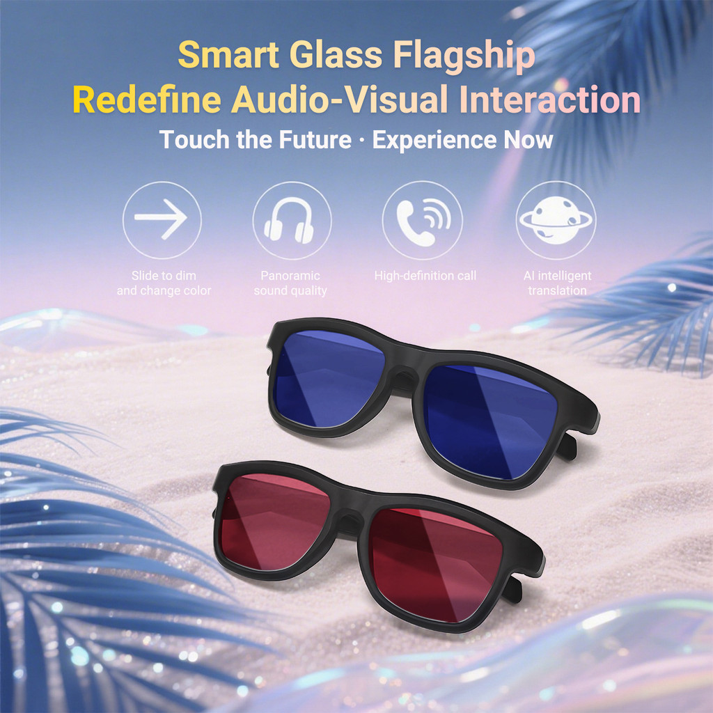 Photochromic Smart Dimming Glasses Bluetooth AI Translation Glasses ...