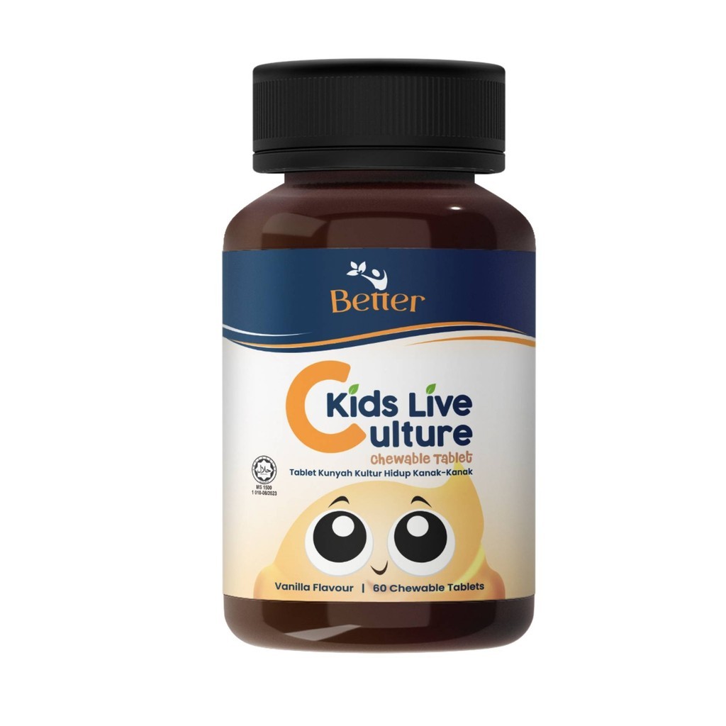 Better Kids Live Culture Chewable Tablet (Vanilla) 60 Chewable Tablets ...