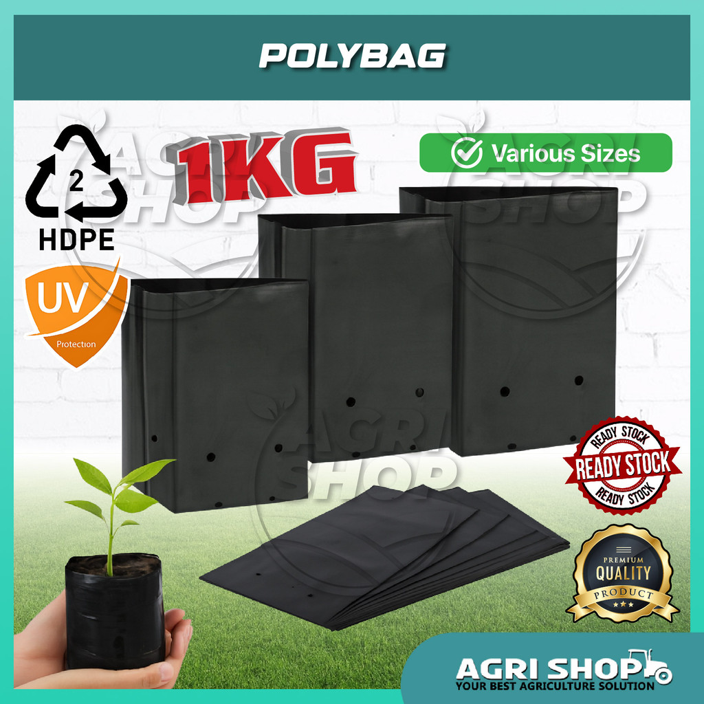 Agrishop 1KG HDPE Polybag | Durable UV Resistant Nursery Plantation Bag ...
