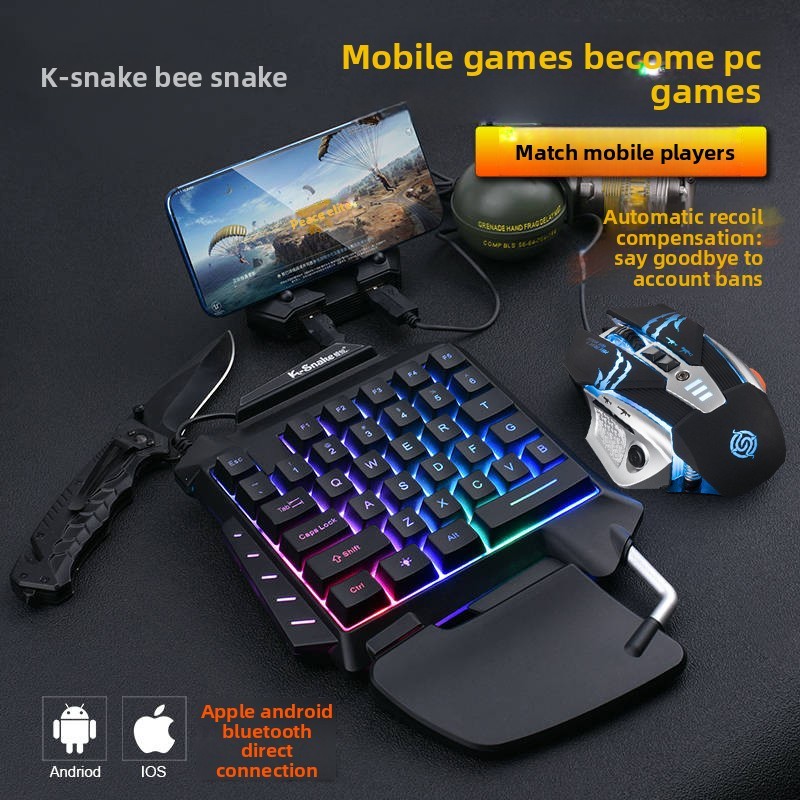 Viper G92 One-Handed Game Keyboard Pressure Gun Eating Chicken Throne ...