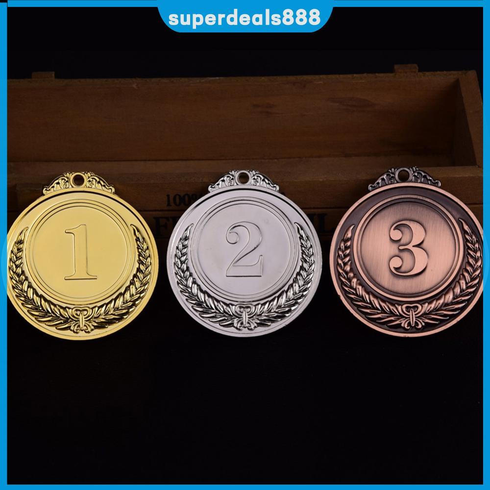 [Fast Arrival] 10Pcs Gold Award Medals Zinc Alloy Winner Reward Badge ...