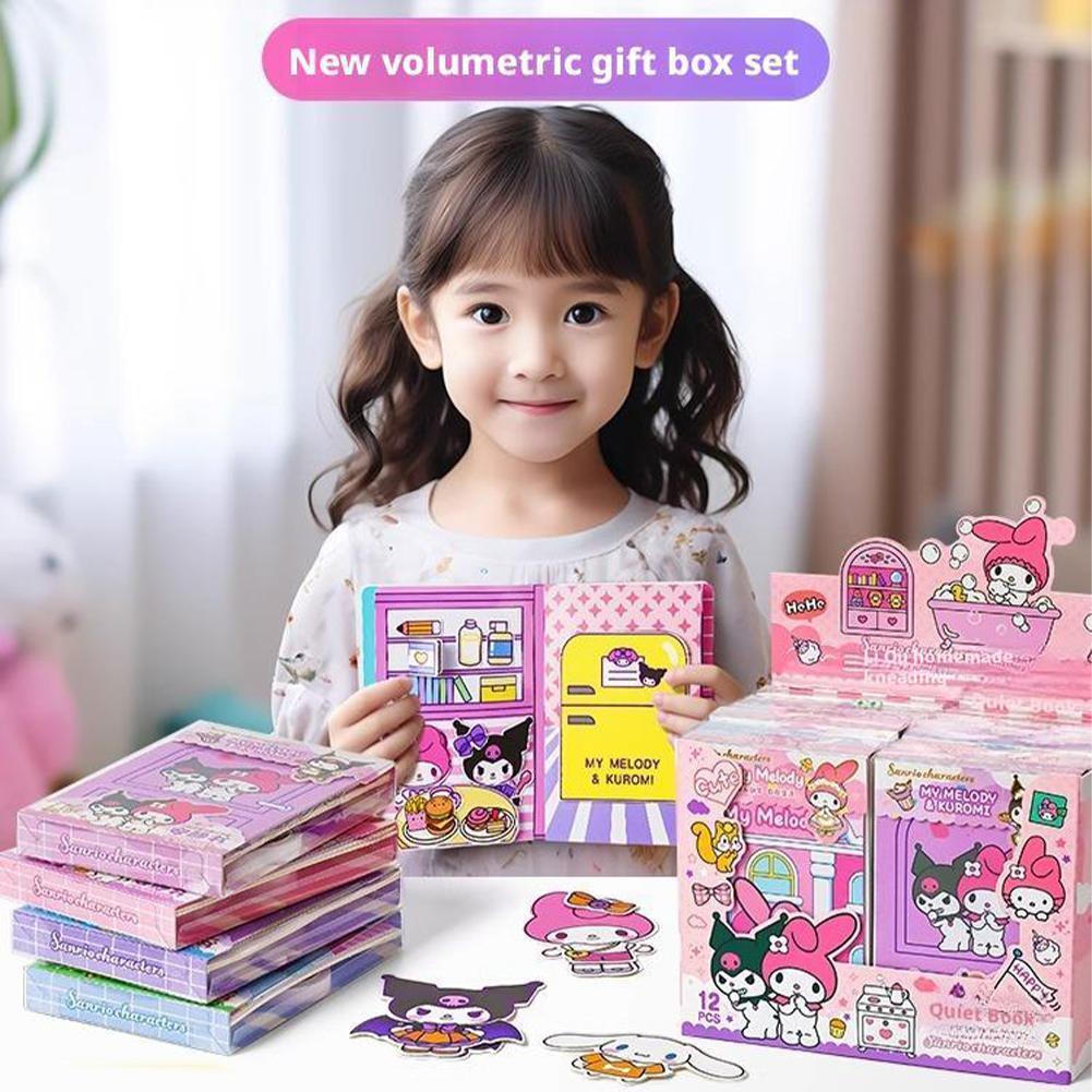Cartoon Magnetic Kulomi Paper Doll House Book Set Quiet Package ...