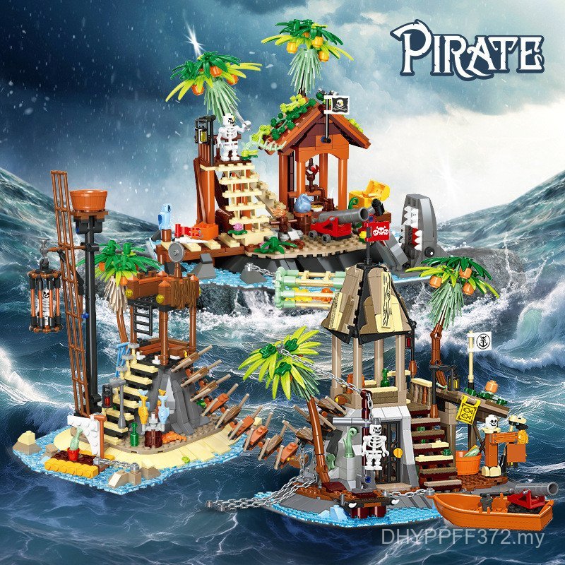 Jiexing 59159-59161 Skeleton Island Observation Tower MOC Building ...