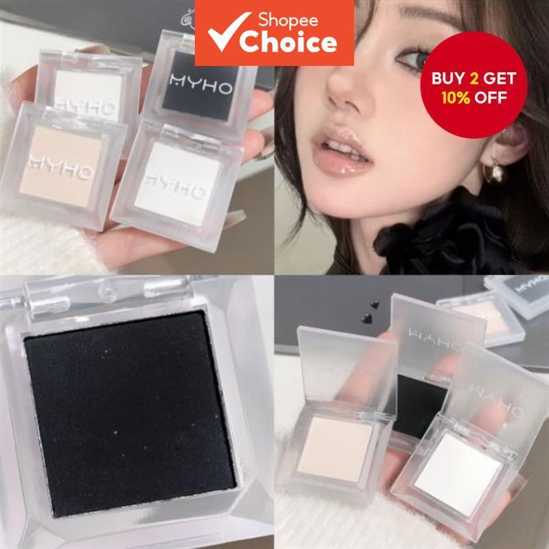 MYHO Matte Pure White Eyeshadow Smoky Eye Highlight Brightening Pressed ...