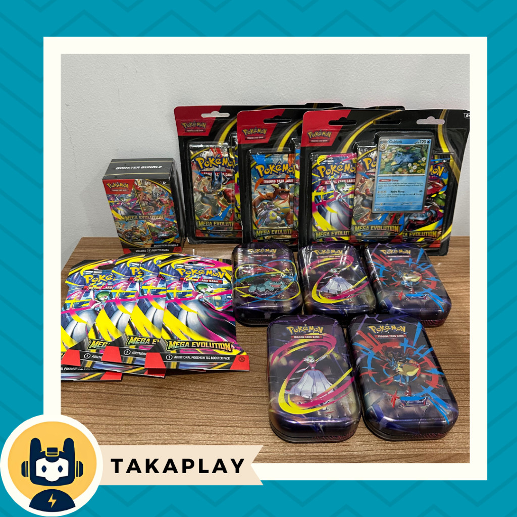Pokemon Tcg English Mega Evolution Sleeved Booster Pack Mini Tin Tins 3 ...