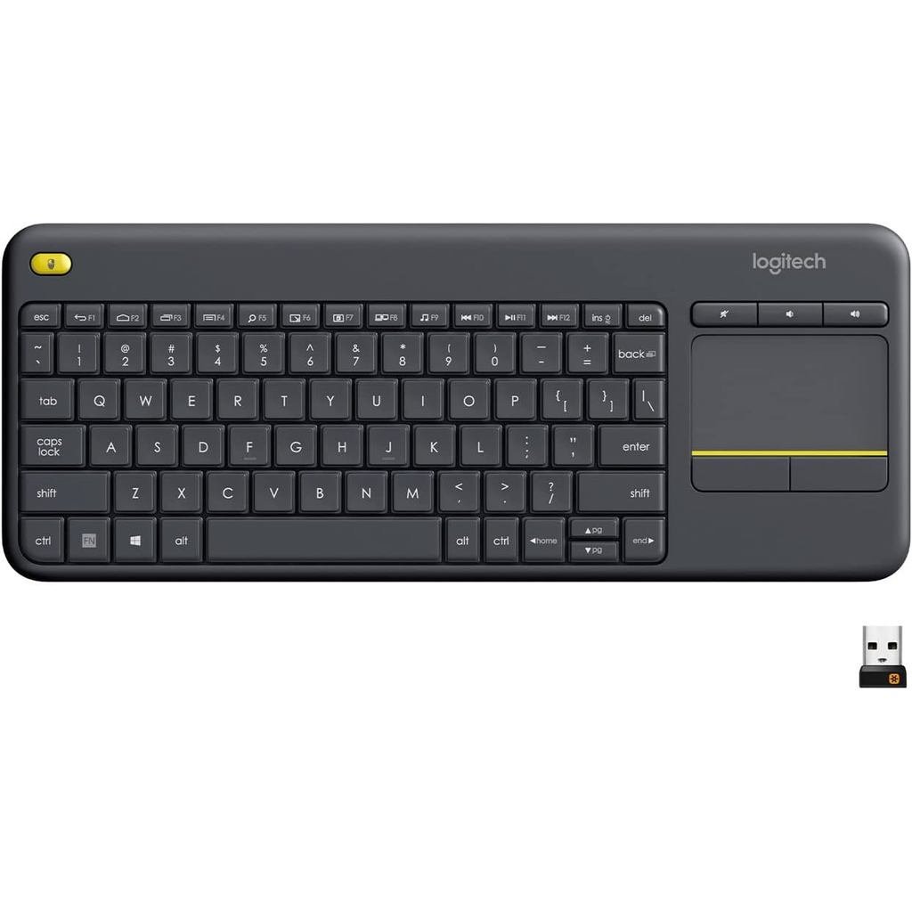 Papan Kekunci TV Sentuh Wayarles Logitech K400 Plus Dengan Media Mudah ...
