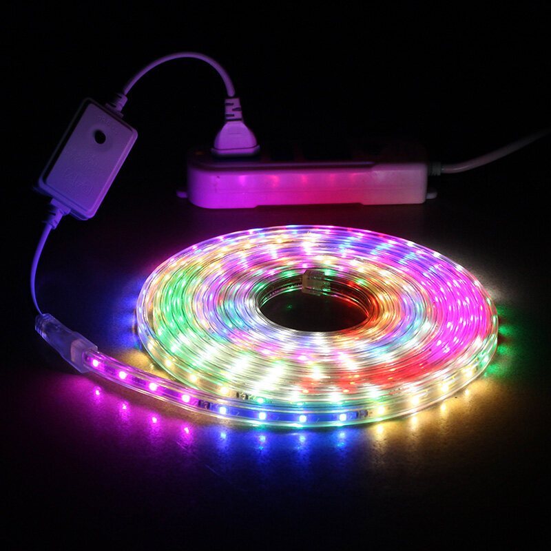 10/20M 220V RGB LED Strip Light With switch Waterproof for Room ...