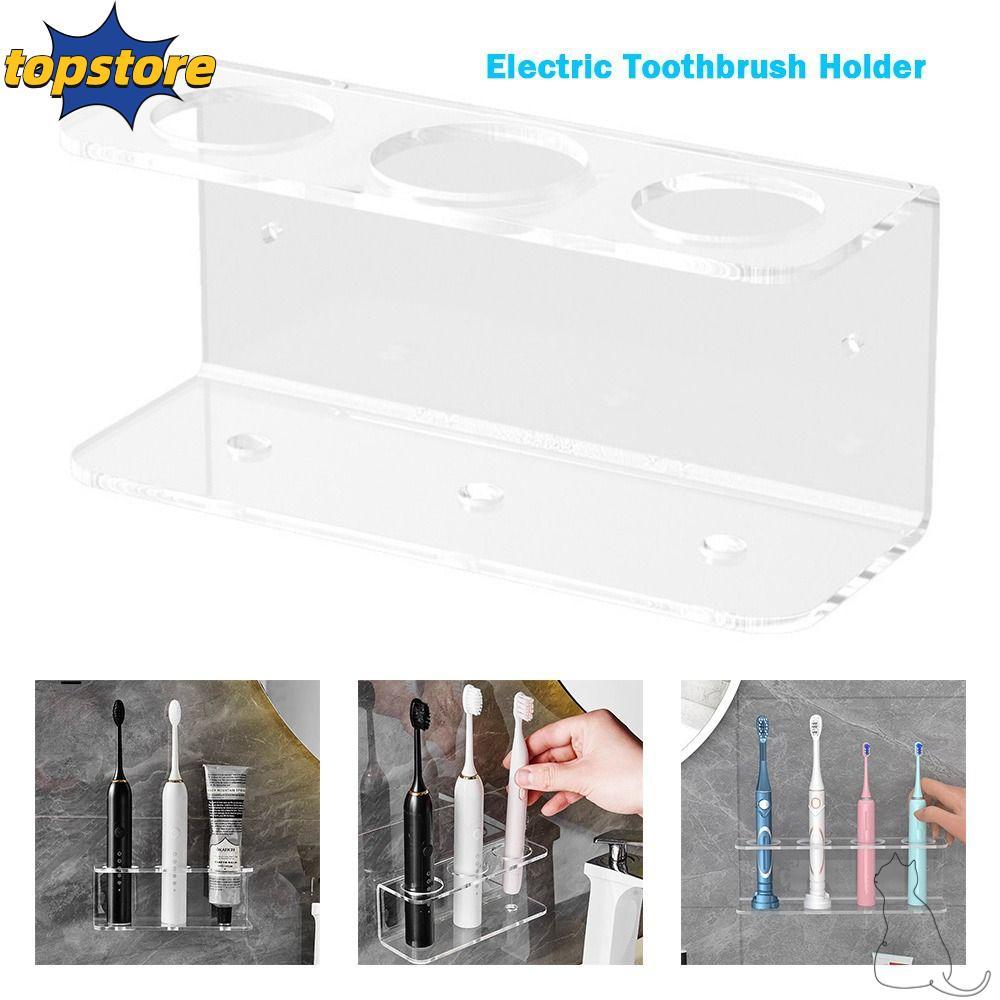 TOPSTORED Electric Toothbrush Holder, Wall Mounted 2/3/4 Holes ...