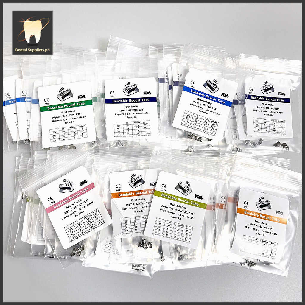 40Pcs Dental Orthodontic Buccal Tube 1st/2nd Molar Mesh Base Bondable ...