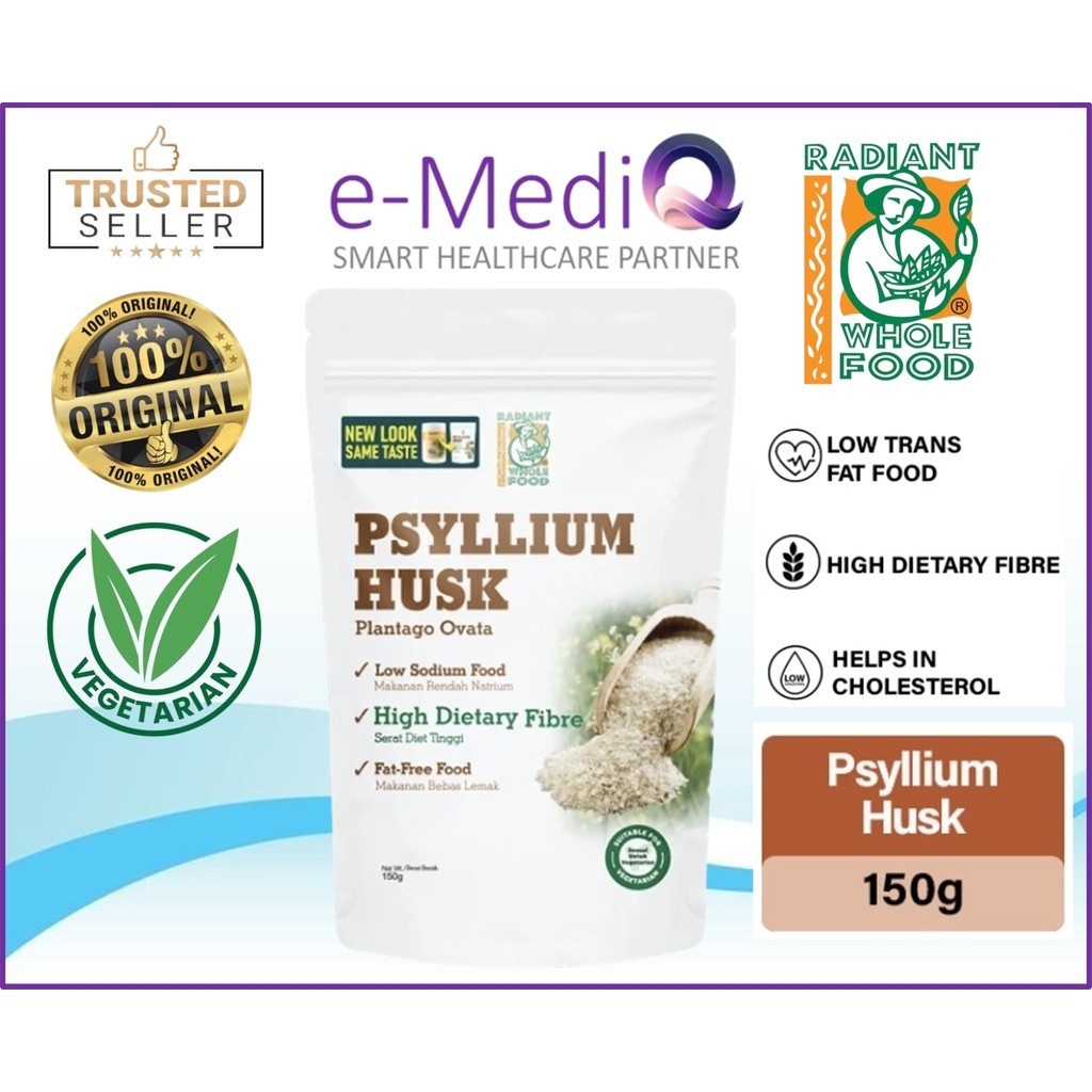 Radiant Psyllium Husk / Plantago Ovata 150g [High Fibre | Better ...