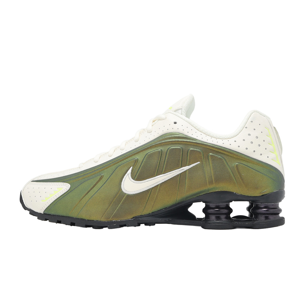 Nike Casual Shoes Wmns Shox R4 Women's Men's Green Beige Support ...