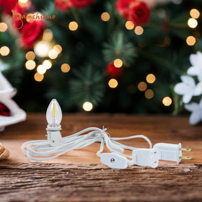 [Gamchiano] Christmas Village Light C7 Bulb Socket US Plug Light ...