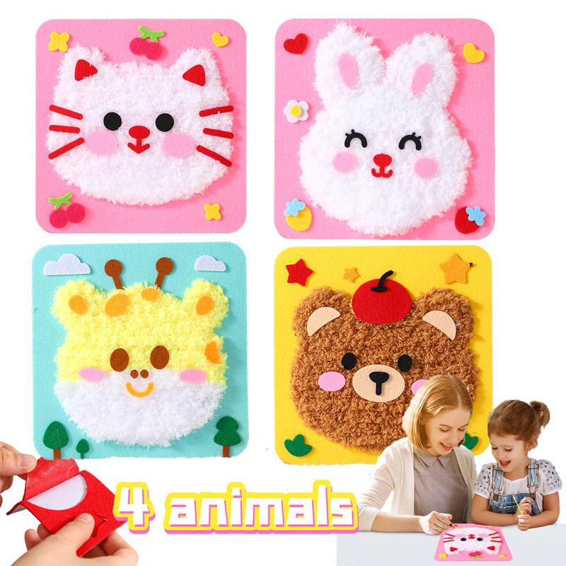 Geetoy Cartoon Animals Sewing Thread Kit with Sticker Children's Fun ...