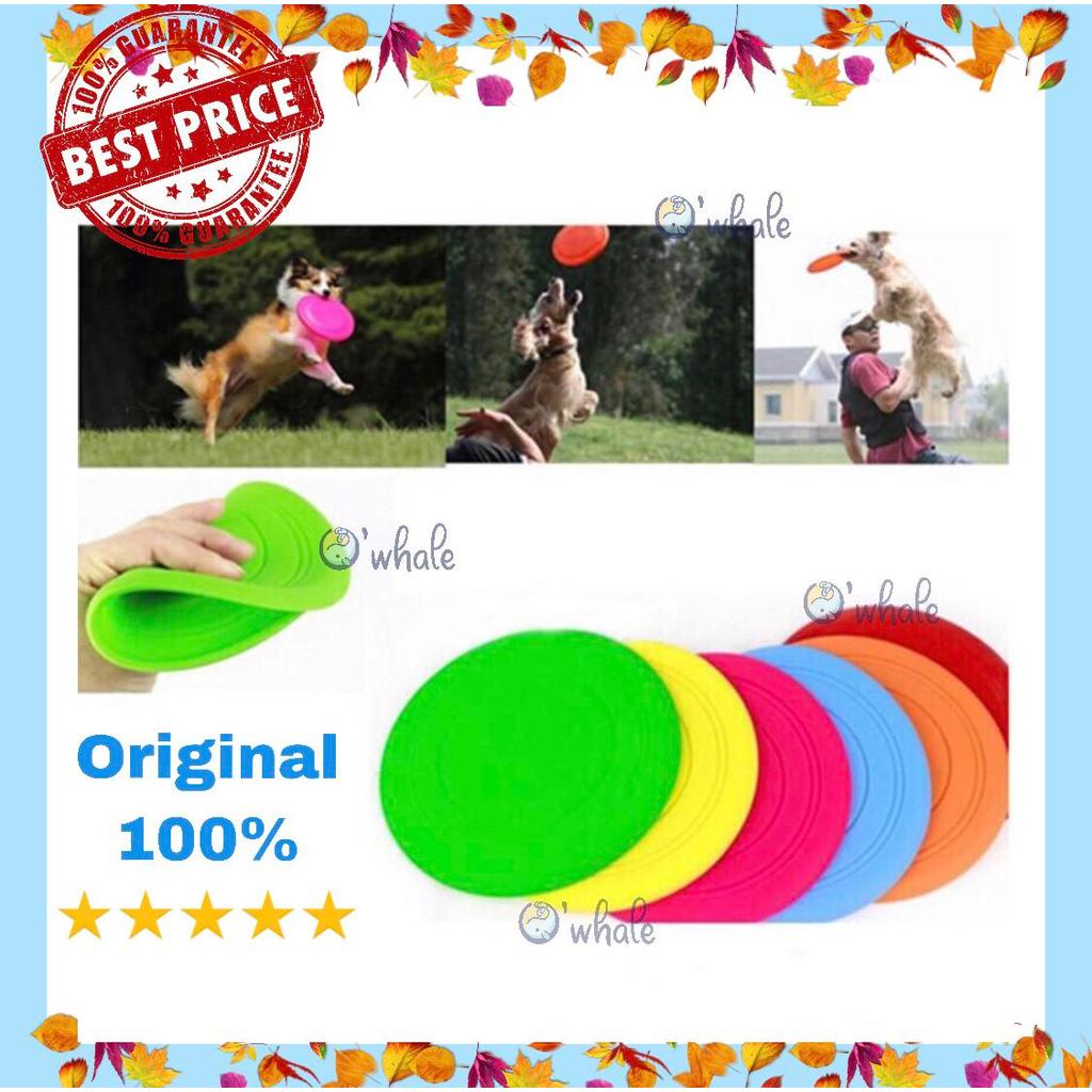 Large Dog Frisbee Silicone Rubber Dog Flying Plate | Shopee Malaysia