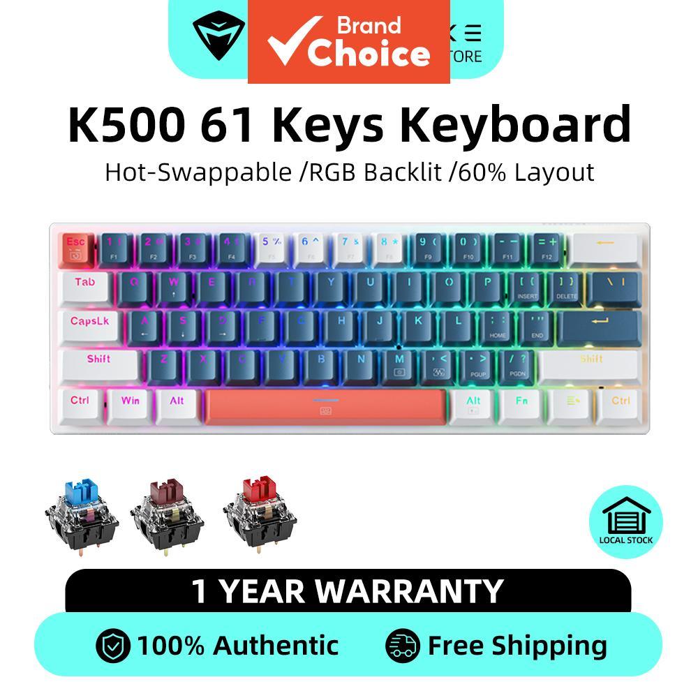 Machenike K500 B61 Mechanical K eyboard 60% Keys Wired Key board Hot ...