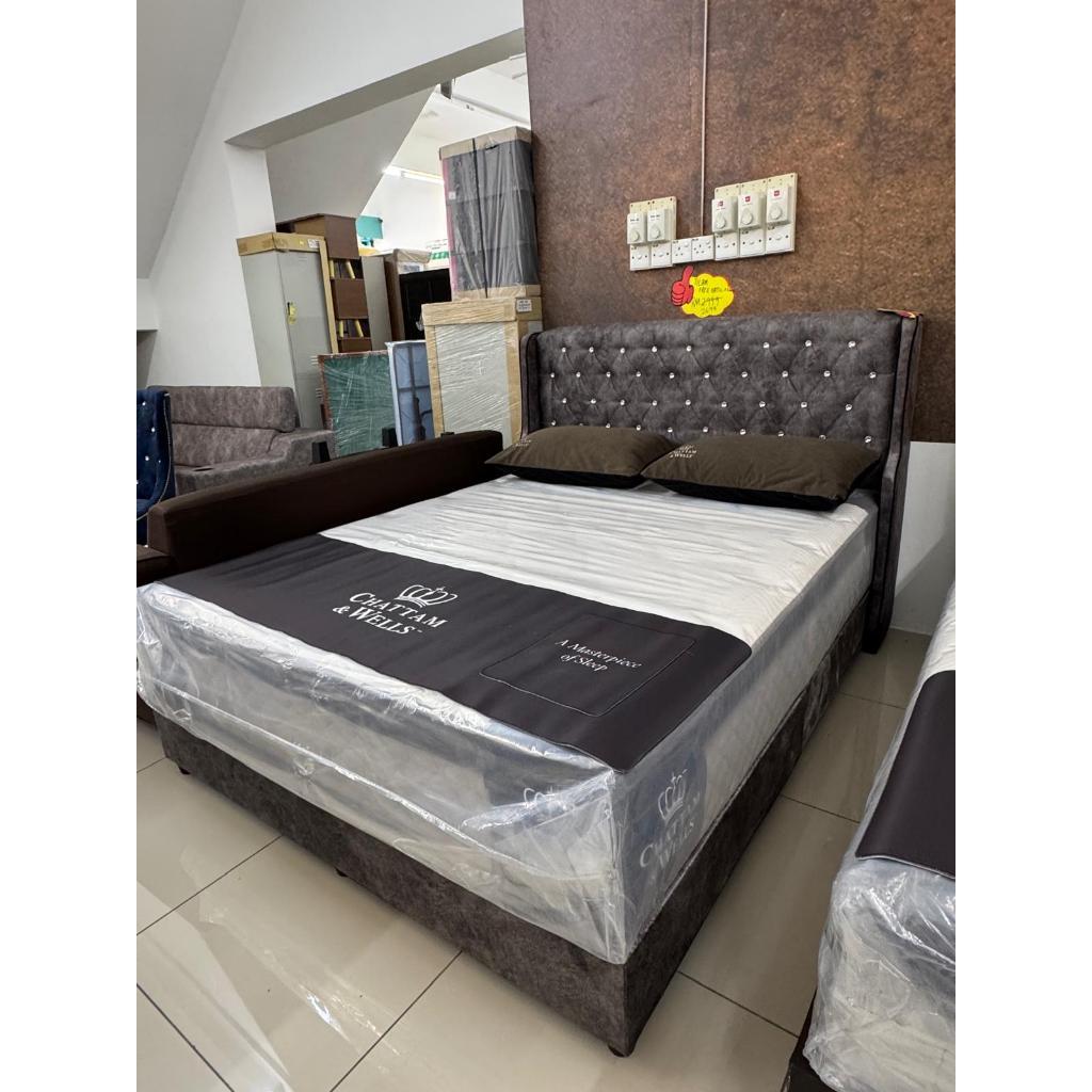 𝙏𝙀𝙍𝙈𝙐𝙍𝘼𝙃 Katil Kain Single Super Single Queen King Katil Divan | Shopee ...
