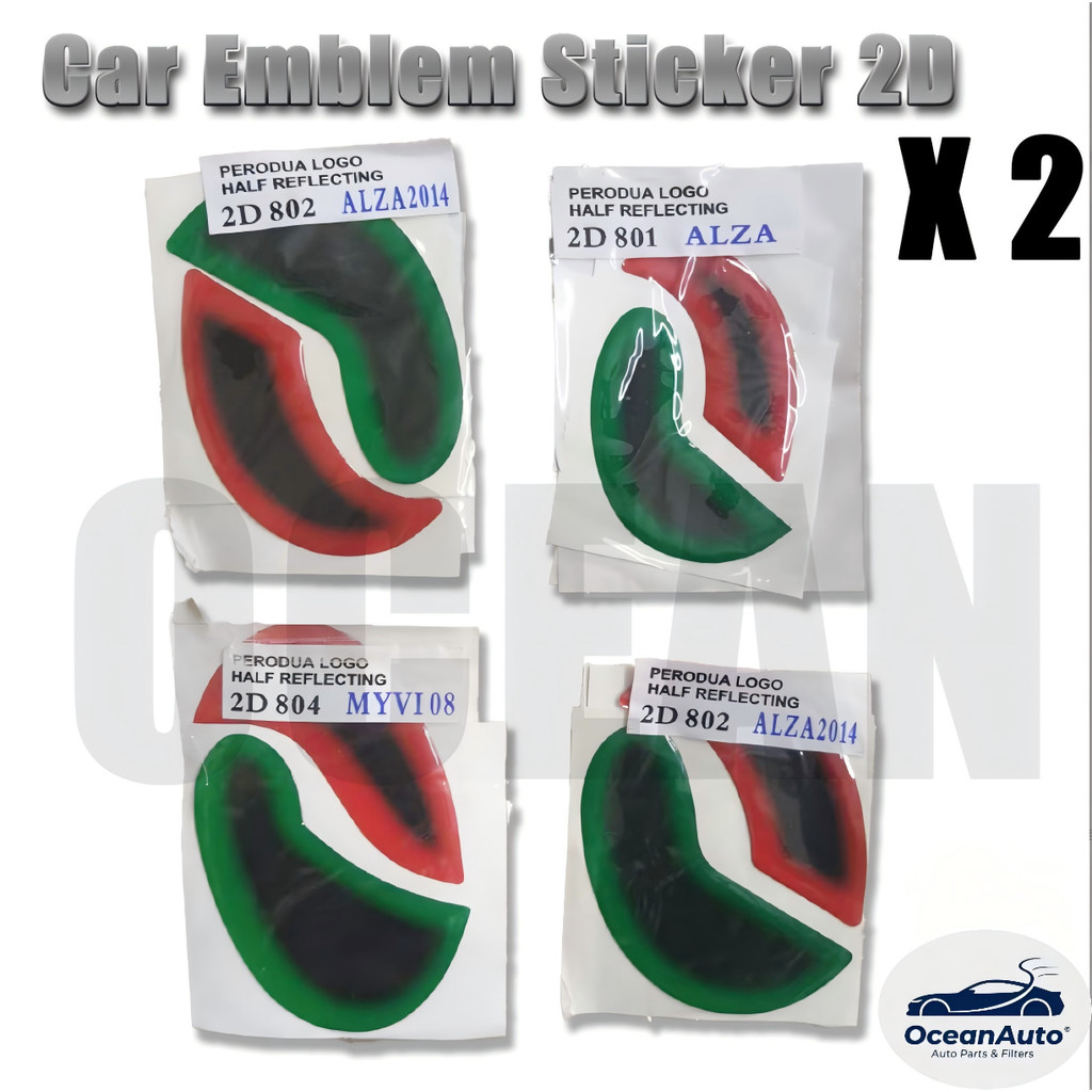 Perodua ALZA MYVI Sticker Green Red Black Sticker Half Reflecting ...