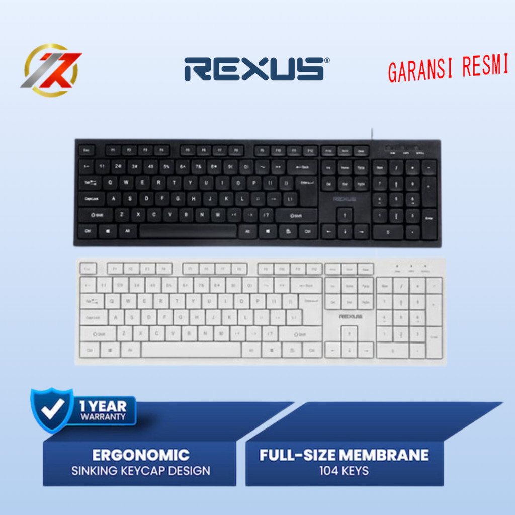 REXUS K293 OFFICE USB KEYBOARD | REXUS K 293 USB FULL SIZE ERGONOMIC ...
