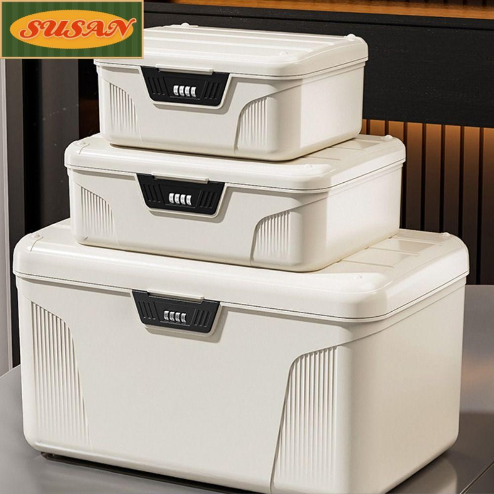 SUSANS Lockable Storage Bin, Privacy Security Double Layer Password ...