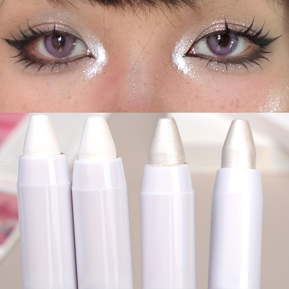 1pc Shimmering Highlight Stick, Glitter White Eyeshadow Pencil for ...