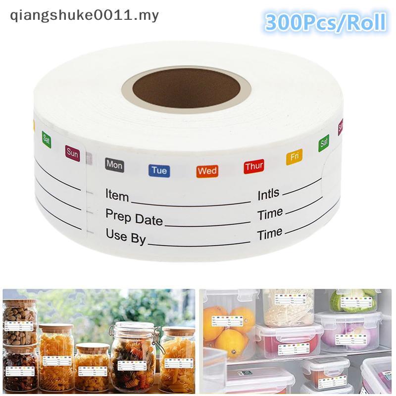 [qiangshuke] 300Pcs/Roll Kitchen Date Food Sticker Label Stationery ...