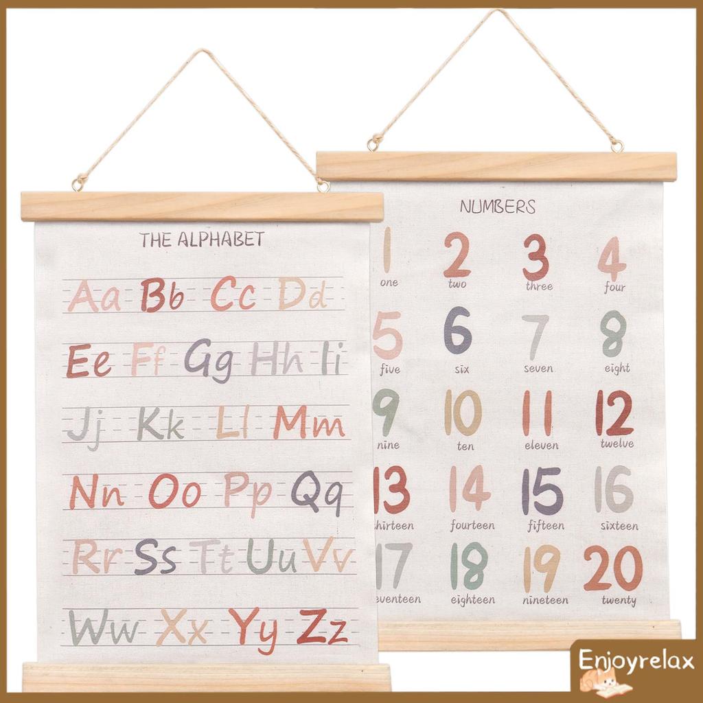 Alphabet Numbers Poster Set of 2 Educational Preschool Learning Poster ...