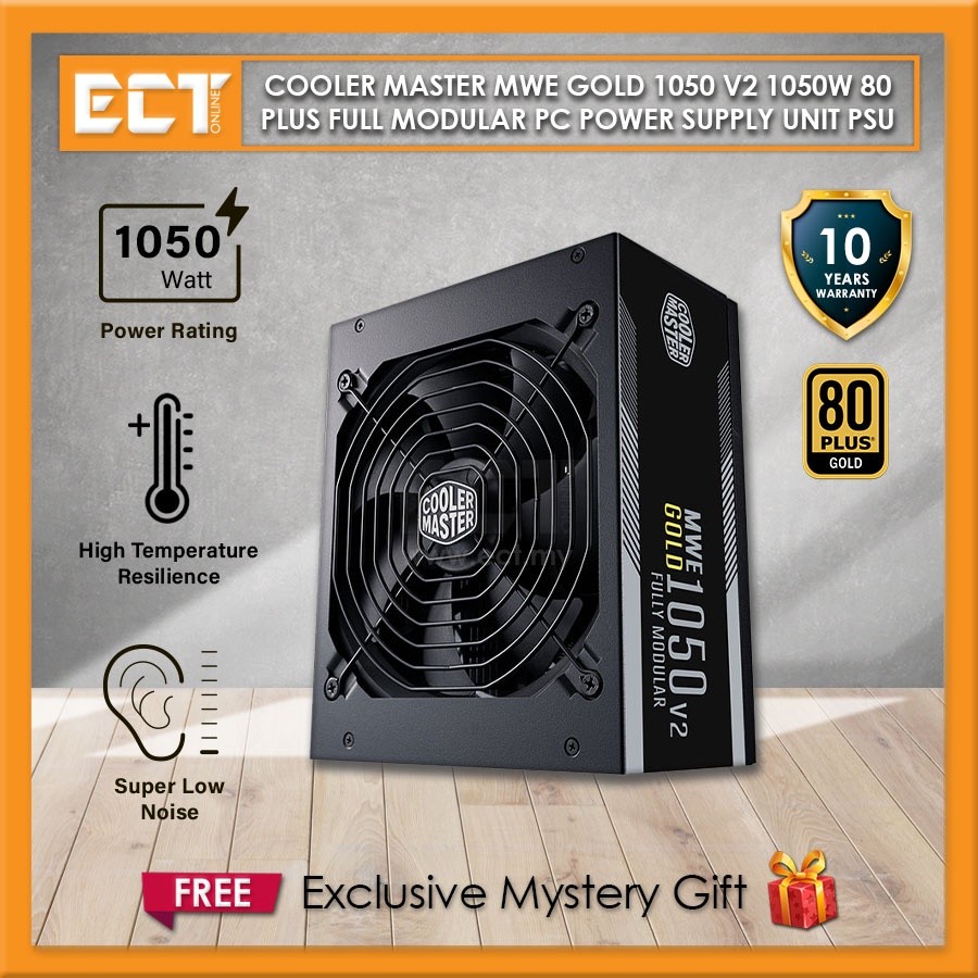 Cooler Master MWE Gold 1050 V2 1050W 80 Plus Full Modular ATX Power ...