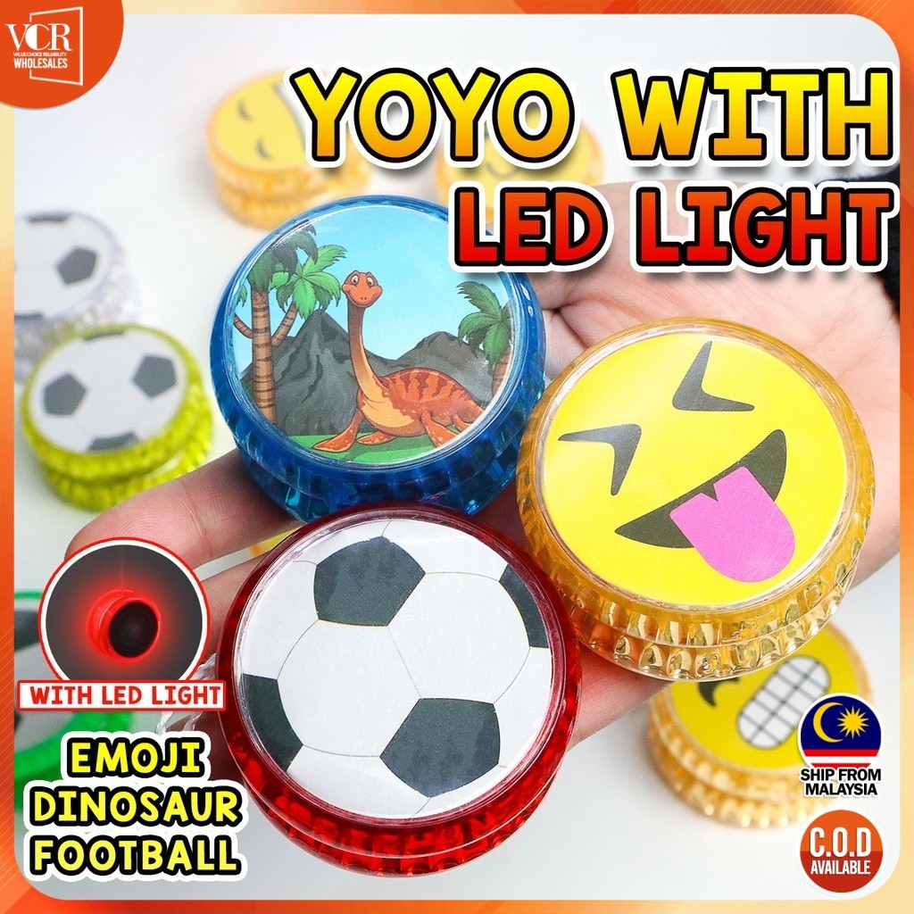 Kaki Jimat Cute and Fancy Super Yoyo with Led Light Emoji / Dinosaur ...